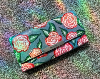 Leather Hand Painted Wallet - Etsy