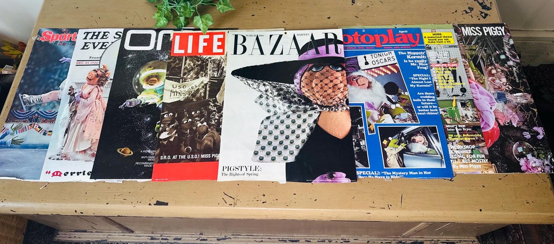 Original 40s and 50s Miss Piggy Collection of Vintage Magazine Covers ...