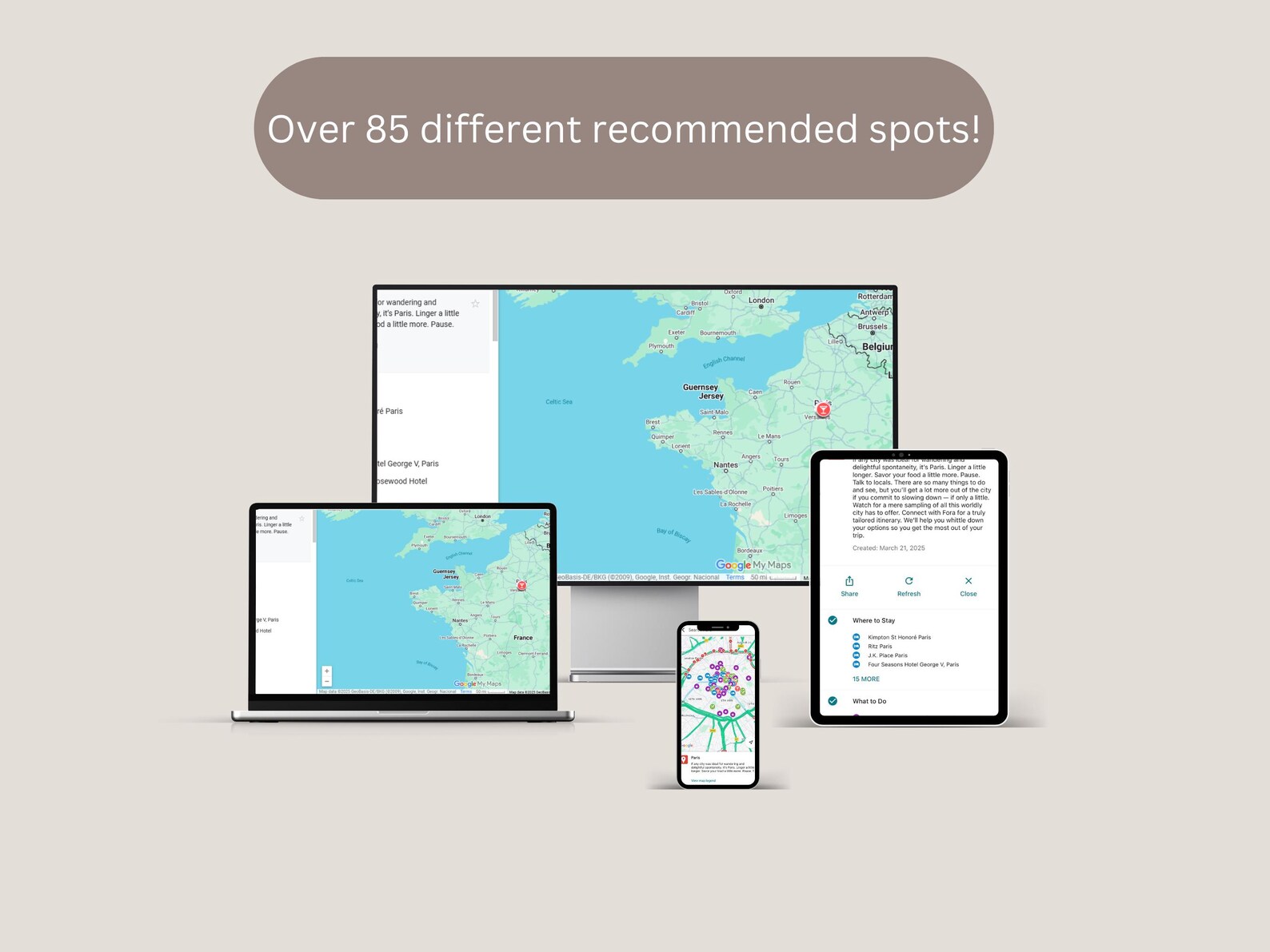 Ultimate Paris Travel Guide Map | Curated Paris Google Map With ...