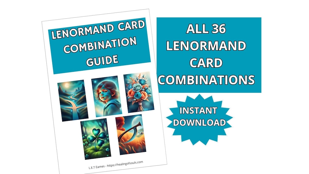 Lenormand Card Combination | Lenormand Cheat Sheet | 36 Card ...