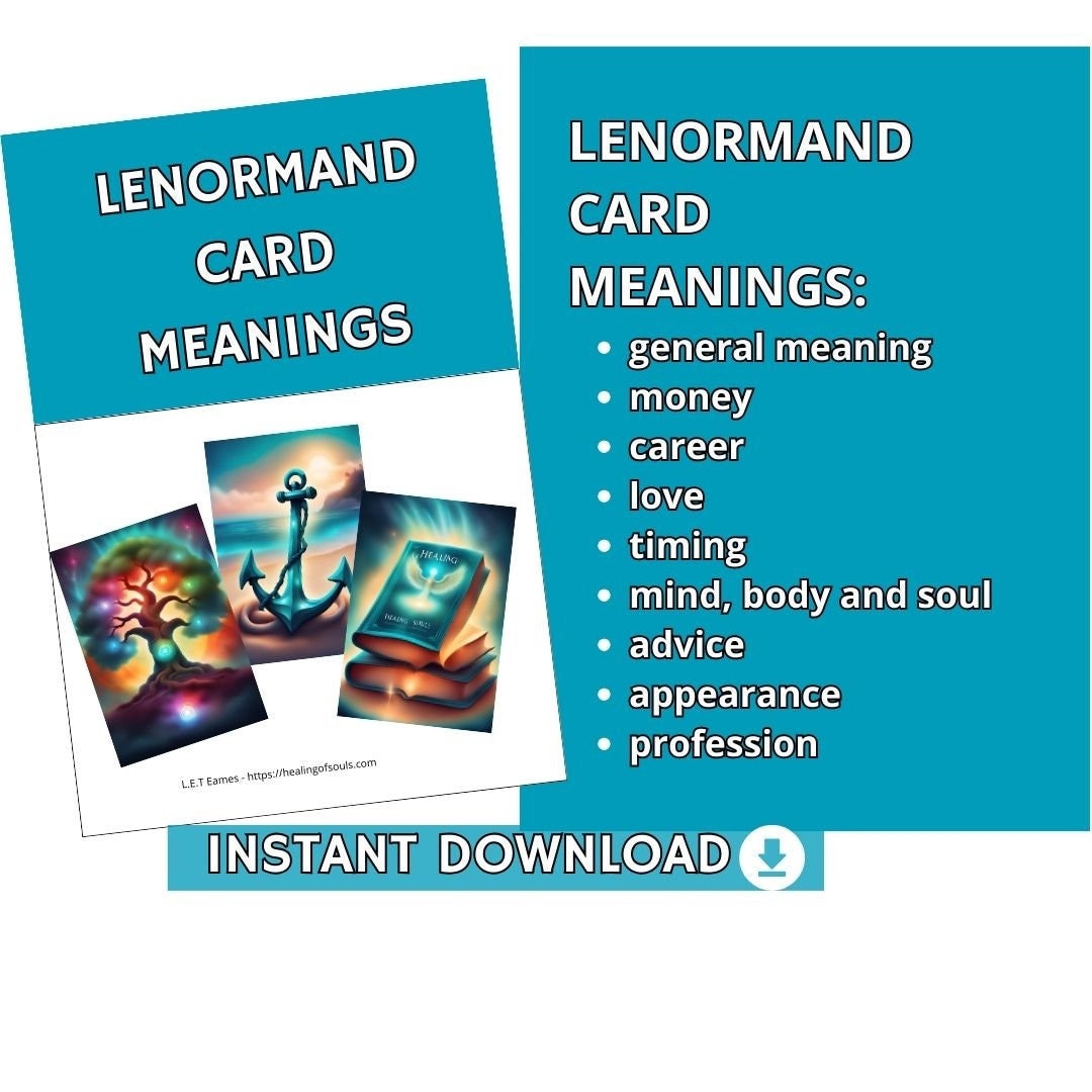 LENORMAND CARD MEANINGS | Lenormand Card Readings Made Easy | Lenormand ...
