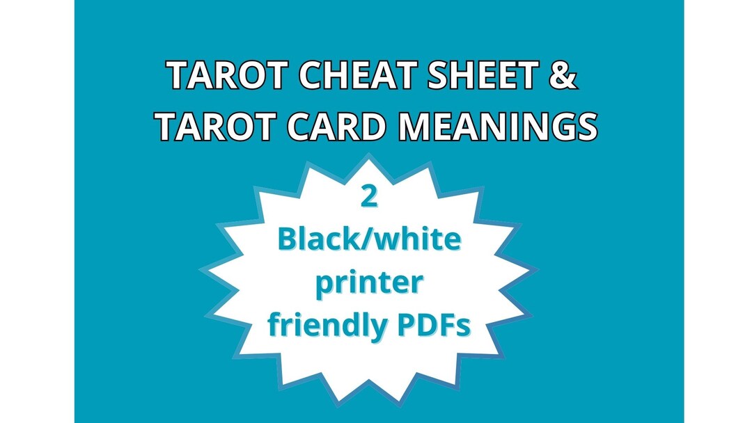 Tarot Cheat Sheet | Different Card Meanings (love, Work, Health ...