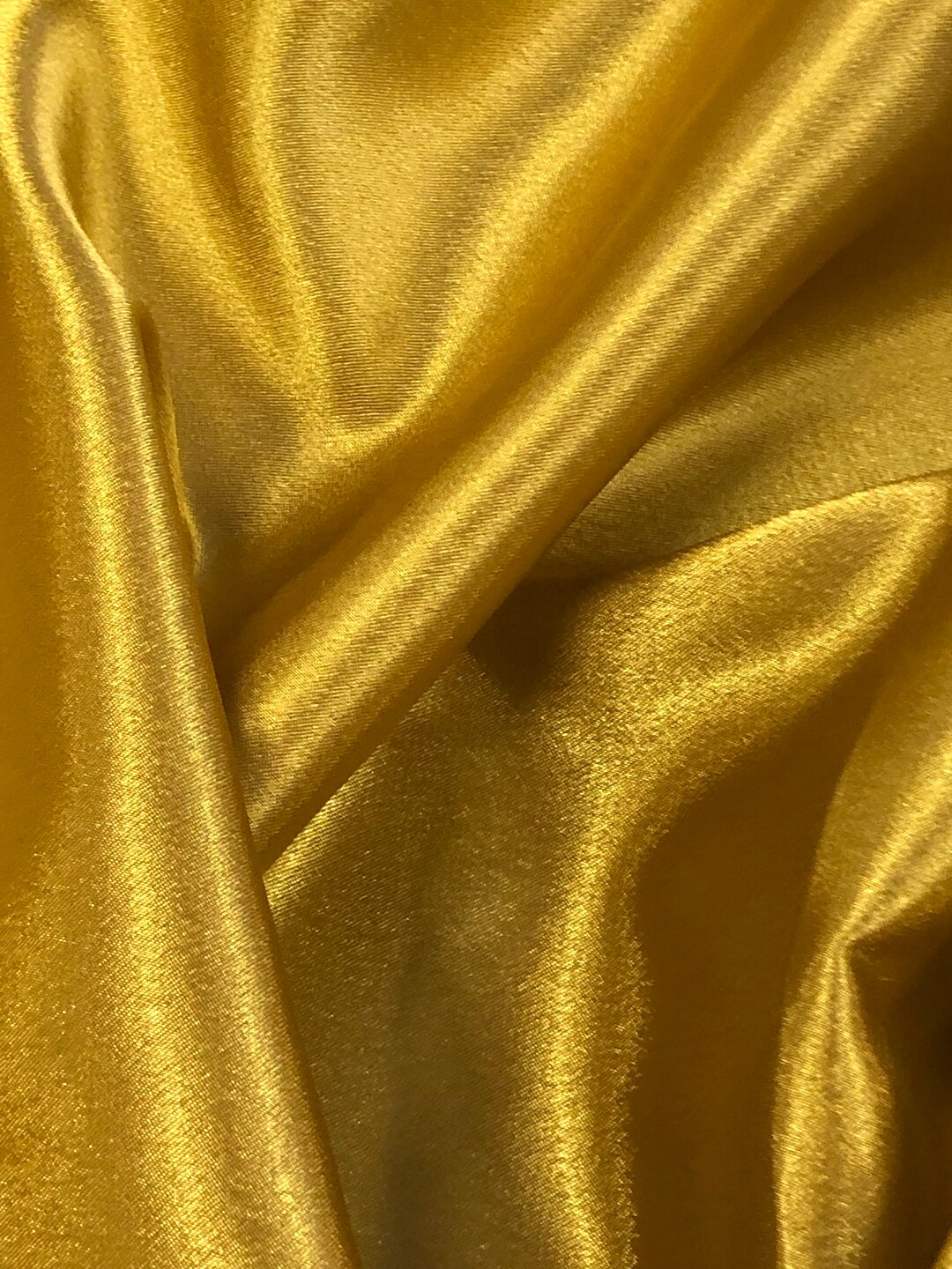 MUSTARD GOLD (#15) Crepe Back Satin 60" - Bridal Prom Dress Costume ...