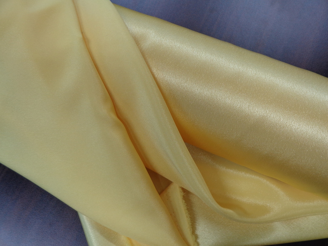 LIGHT YELLOW (#33) Crepe Back Satin 60" - Bridal Prom Dress Costume ...