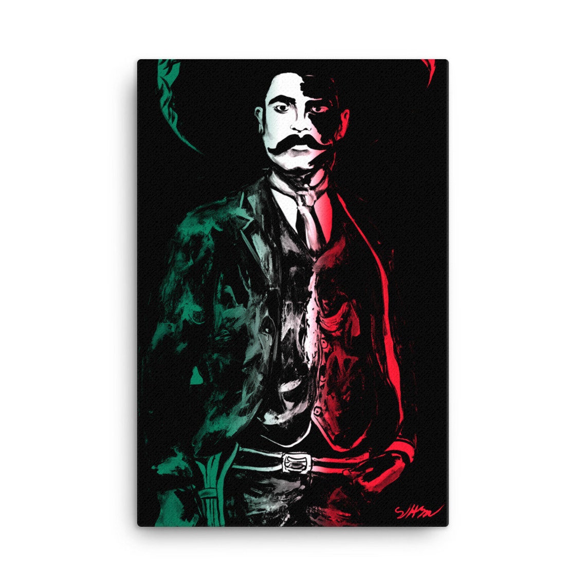 Emiliano Zapata, Canvas Wall Art Print, Home Decor, Mexican Art ...