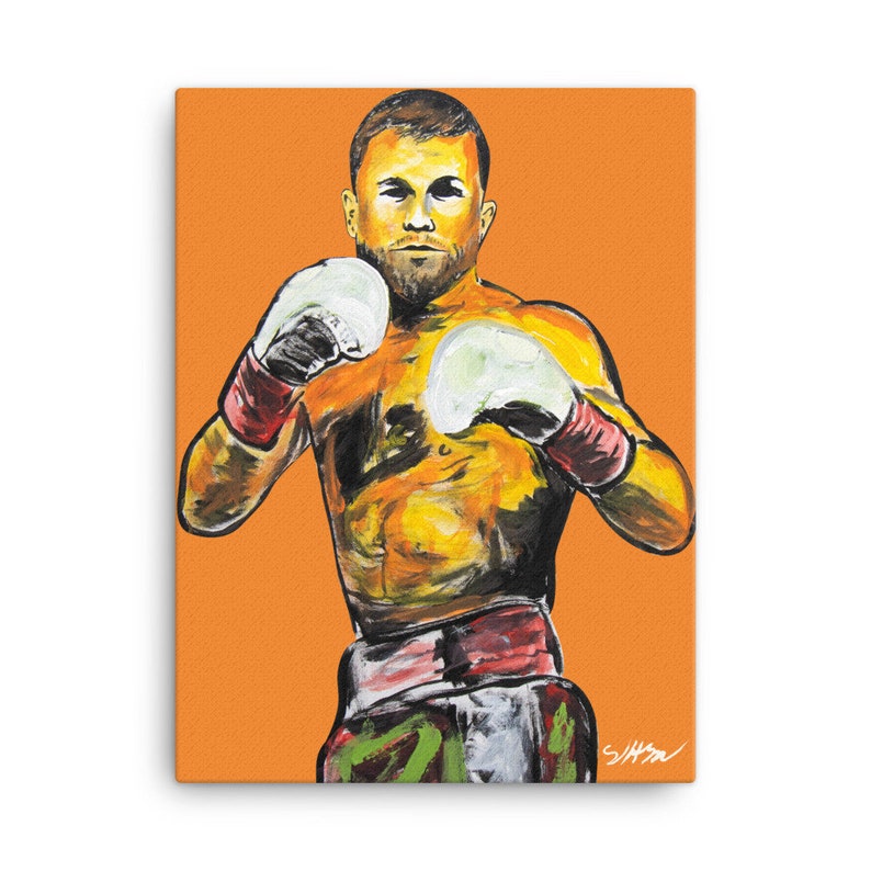 Canelo Álvarez, Canvas Wall Art Print, Home Decor, Mexican Art, Mexican ...