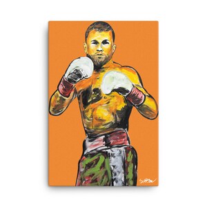 Canelo Álvarez, Canvas Wall Art Print, Home Decor, Mexican Art, Mexican ...