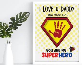 Father Day Superhero Printable - Etsy
