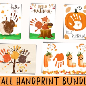 Fall Handprint Keepsake Art, Fall Greeting Card, Fall Craft Activities ...