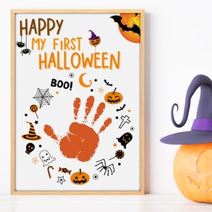 My First Halloween Handprint Art, Handprint Craft for Hallowen From ...
