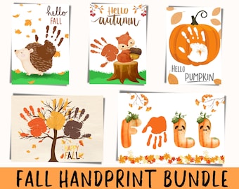 Preschool Fall Hand Print Craft - Etsy Canada