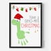 DINO-MITE Christmas Handprint Art Printable, Footprint Christmas ...
