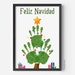Navidad Handprint Art Craft, Feliz Navidad Handprint DIY Decor ...