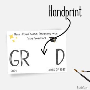Kindergarten Graduation Preschool Handprint Art Craft, Handprint ...