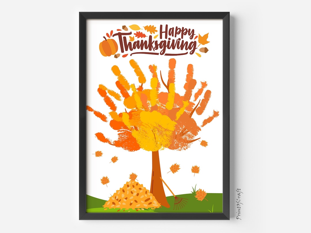 Thanksgiving Handprint Craft, Baby Fall Art, Preschool Thanksgiving ...