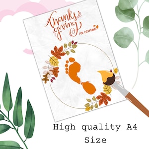 Thanksgiving Decor Handprint Footprint Art, Autumn Thanksgiving ...