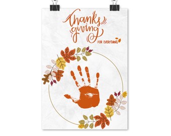 Thankful Handprint Craft - Etsy