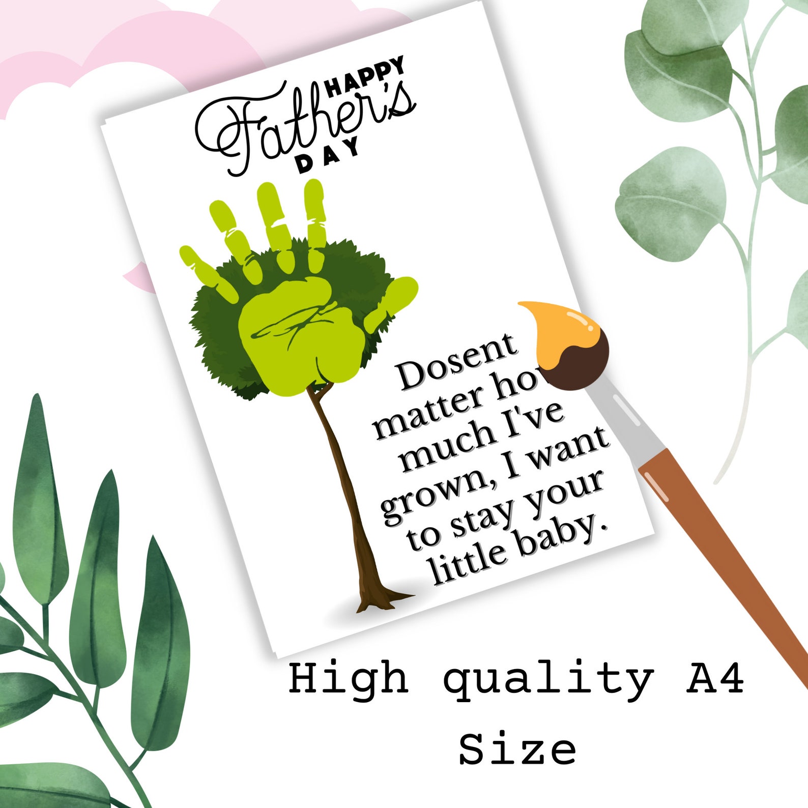 Tree Handprint Craft Idea for Father's Day, Father's Day Handprint Art ...