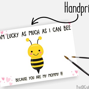 Mothers Day Handprint Art Craft, Handprint Footprint Mother Day Bee ...