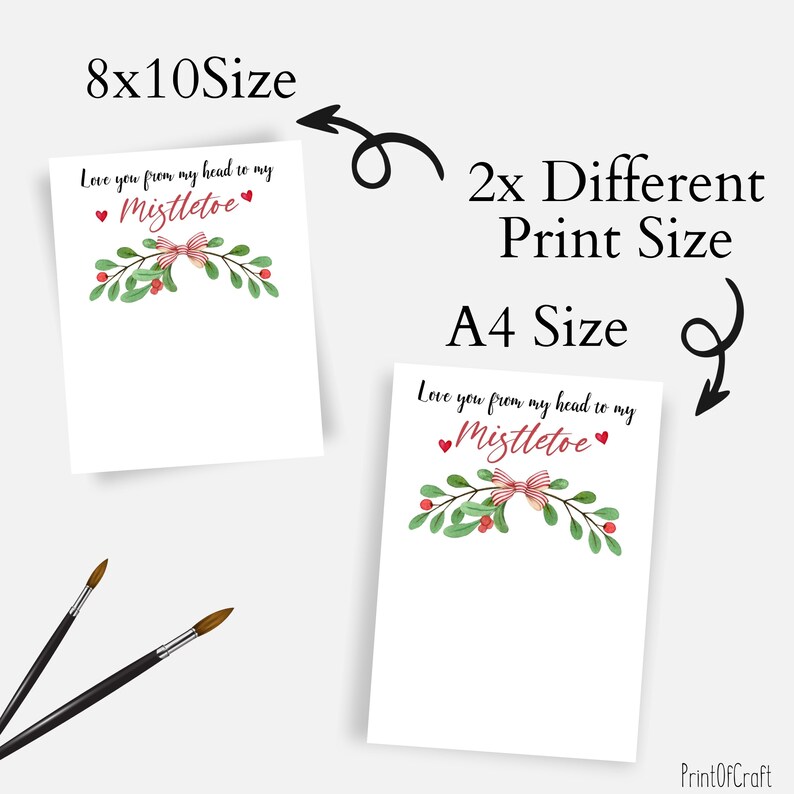 Mistletoe Christmas Footprint Craft, Christmas Handprint Footprint Art ...