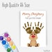 Reindeer Christmas Footprint Craft, Printable Christmas Handprint DIY ...