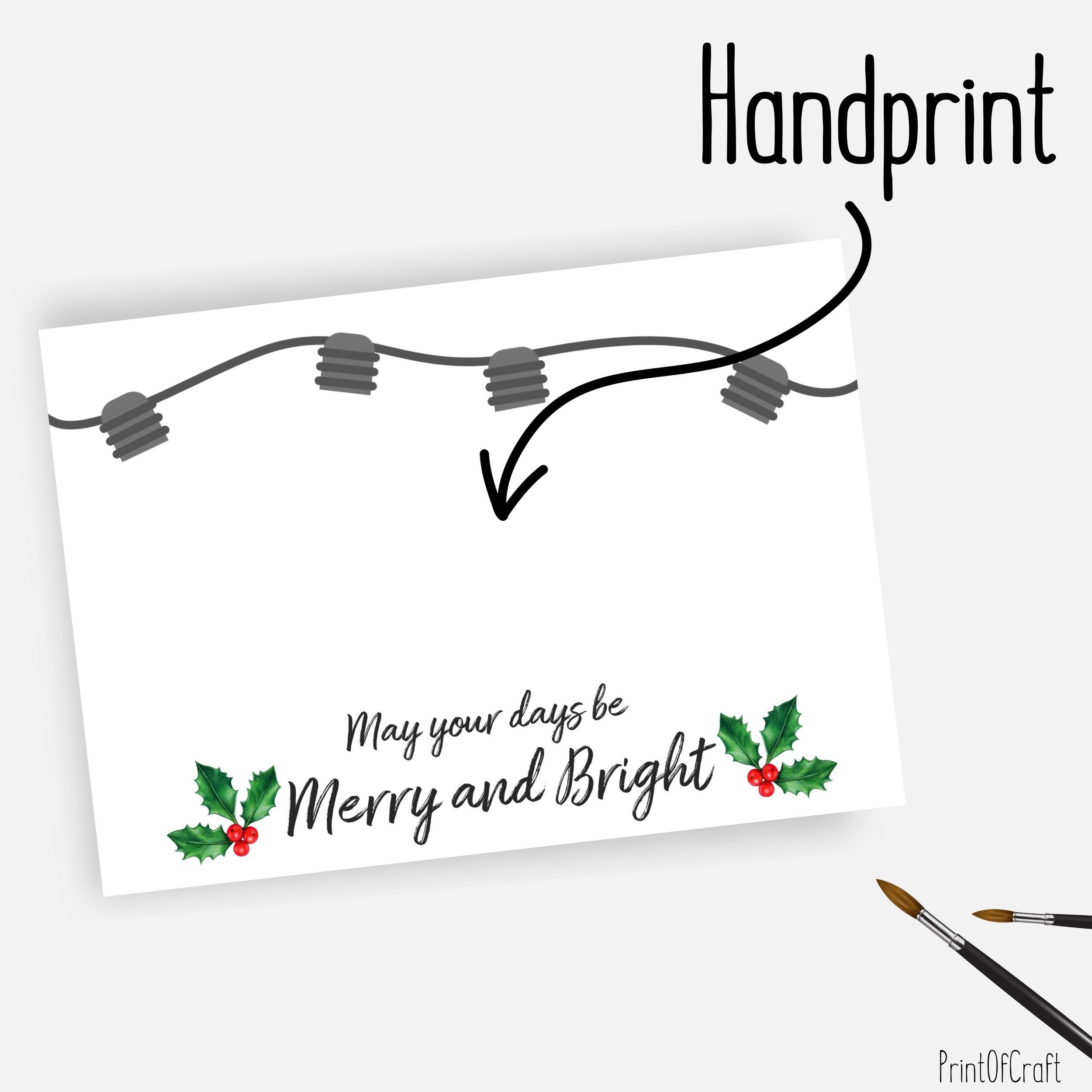 Christmas Handprint Art, Christmas Handprint Art Craft, Christmas ...