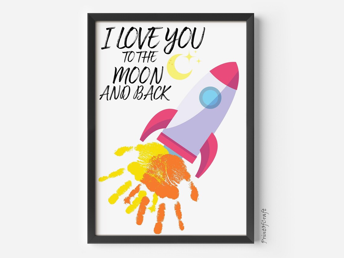 Daddy Dad Handprint Art Craft Handprint Art Father's Day - Etsy