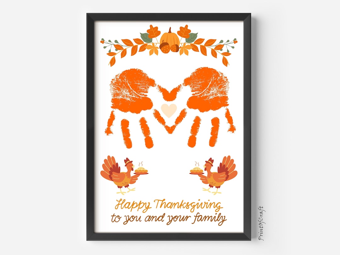 Thanksgiving Handprint Craft, Baby Fall Art, Preschool Thanksgiving ...