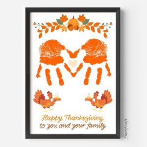 Thanksgiving Handprint Craft, Baby Fall Art, Preschool Thanksgiving ...