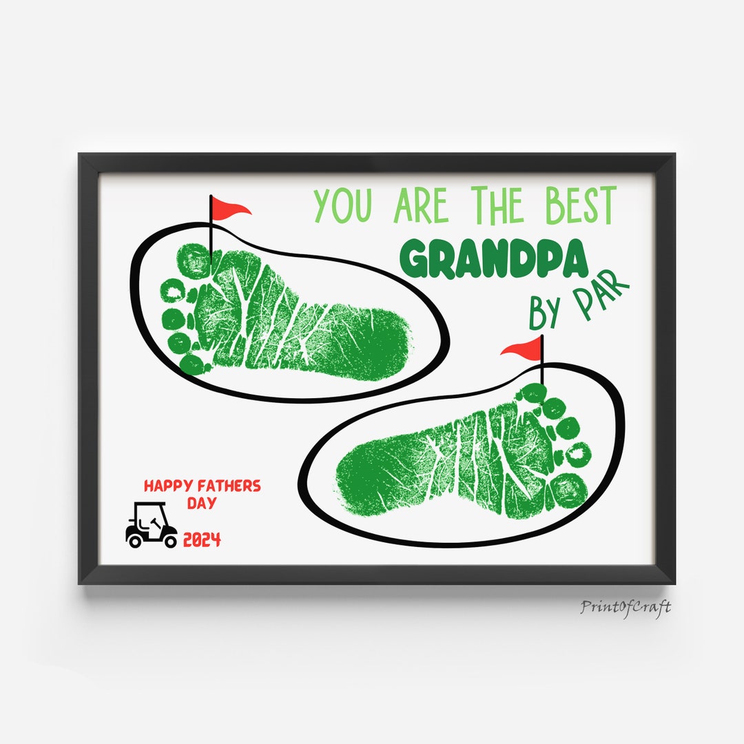 Grandpa Footprint Handprint Craft for Fathers Day Gift ,dad Kids ...
