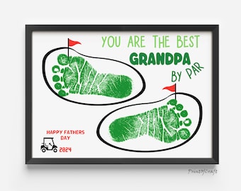 Grandpa Footprint Handprint Craft for Fathers Day Gift ,dad Kids ...