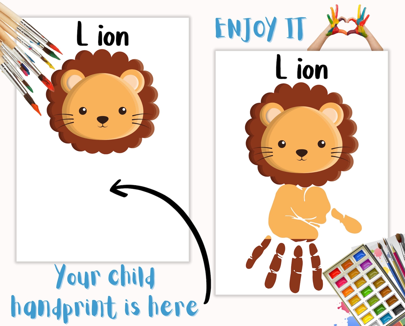 Alphabet Handprint Art Printable Craft, My Handprint Footprint Book ...