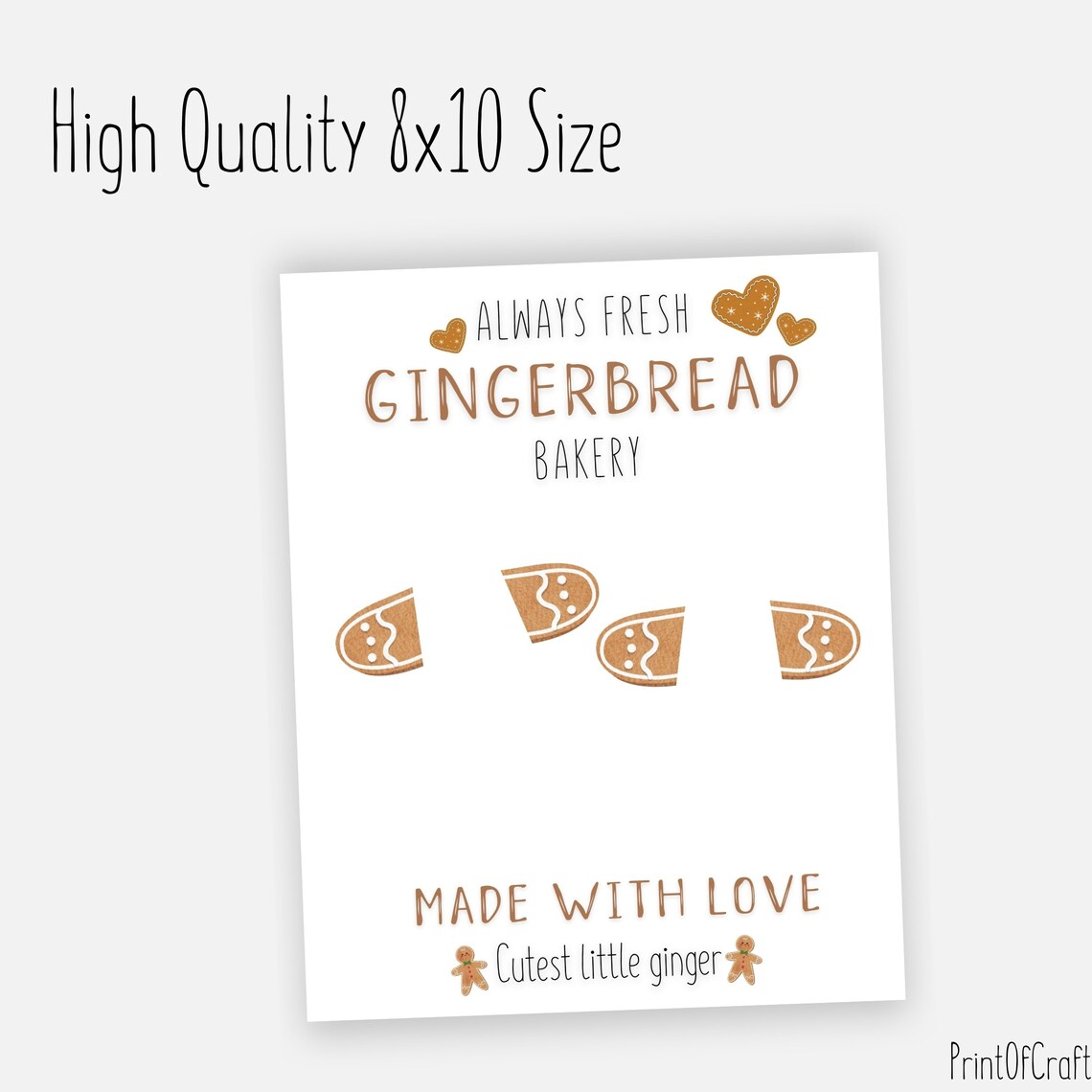 Christmas Gingerbread Footprint Craft, Printable Christmas Handprint ...