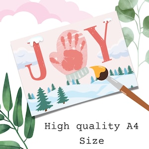 Christmas Handprint Joy, Footprint Handprint Christmas Art Craft, Baby ...