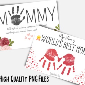 Mothers Day Handprint Craft Bundle, Mother Day Grandmother Handprint ...