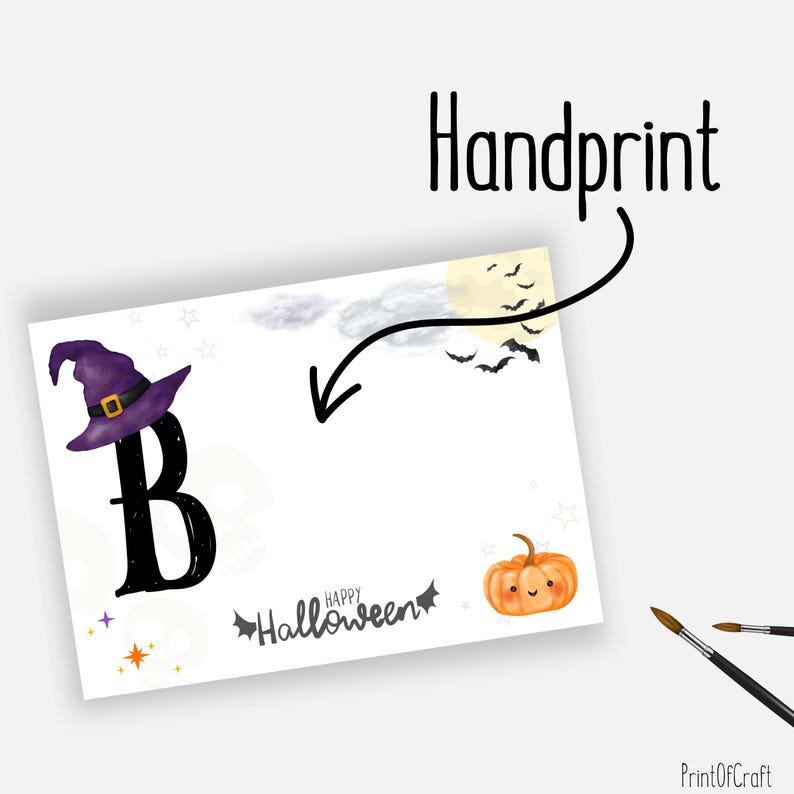 Halloween Boo Handprints Craft, Happy Halloween Craft, Halloween ...