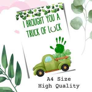 St Patrick's Handprint Footprint Art Craft, Printable St Patrick's Day ...