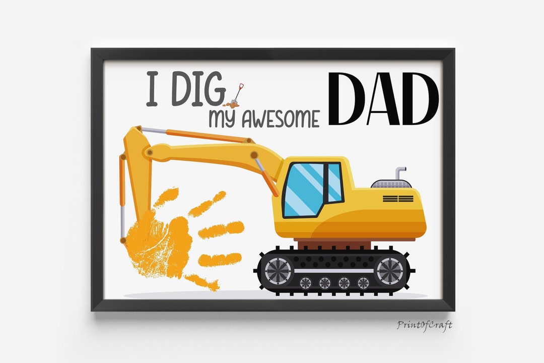 Fathers Day Craft Handprint Art, Father's Day Dad Handprint Footprint ...