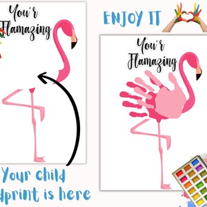 You Are Flamazing Printable Handprint Craft for Kids, Flamingo ...