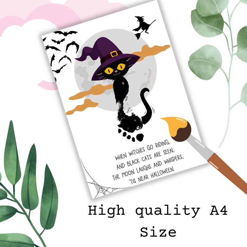 Halloween Handprint Footprint Craft Bundle, Halloween Handprint Art ...