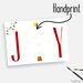 Christmas Handprint JOY Craft, Printable Christmas Handprint Footprint ...
