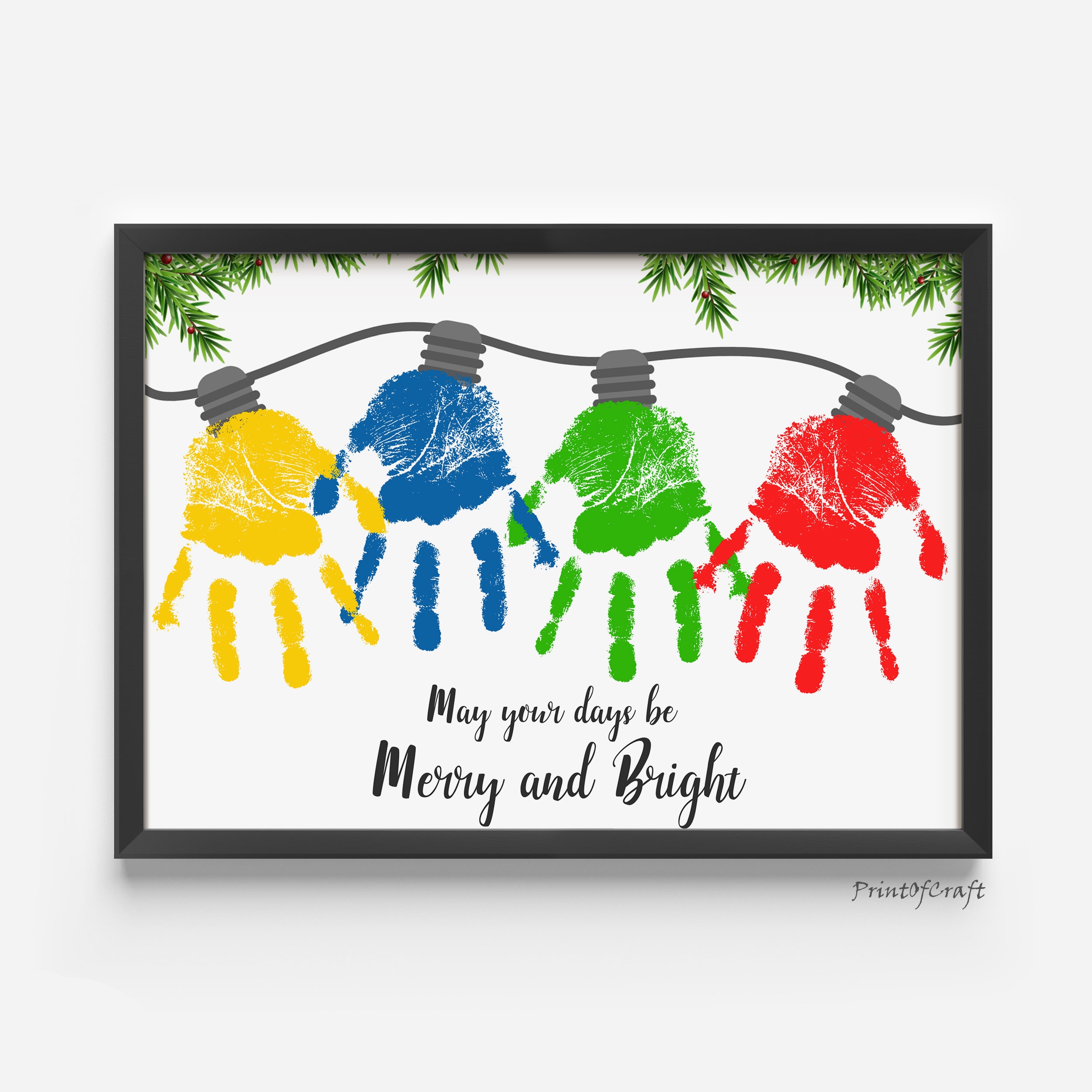 Christmas Handprint Art Craft, Christmas Handprint Art, Christmas ...