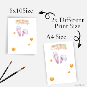 Easter Bunny Handprint Art, Toddler Handprint Keepsake, Easter ...