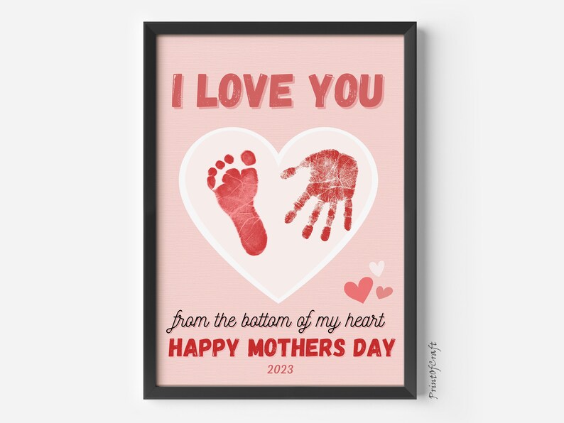 Mothers Day Handprint Footprint Art Craft Mothers Day Gift - Etsy