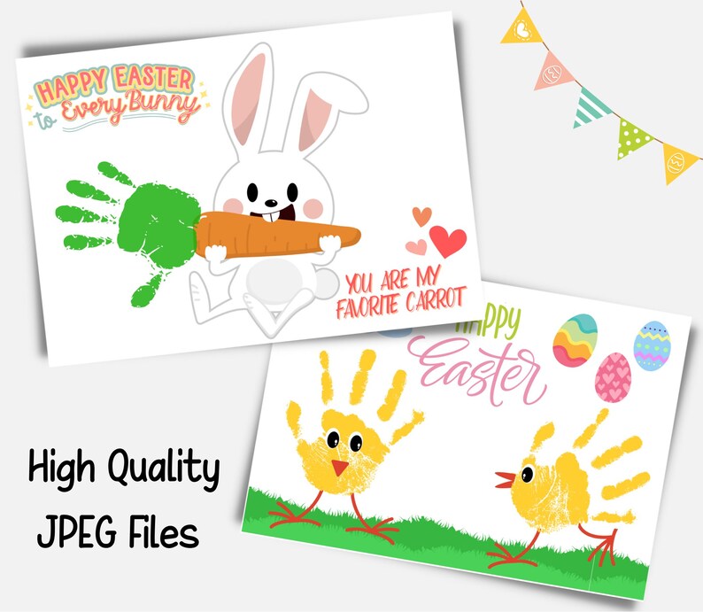 Easter Handprint Footprint Art Craft Easter Handprint Toddler - Etsy