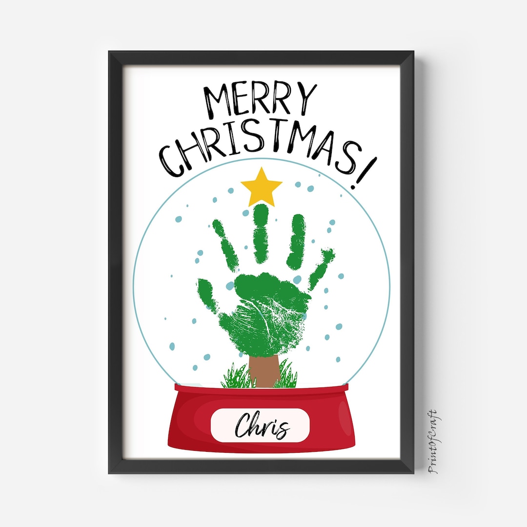 Christmas Tree Handprint Craft, Christmas Handprint Footprint Art ...