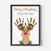 Reindeer Christmas Footprint Craft, Printable Christmas Handprint DIY ...