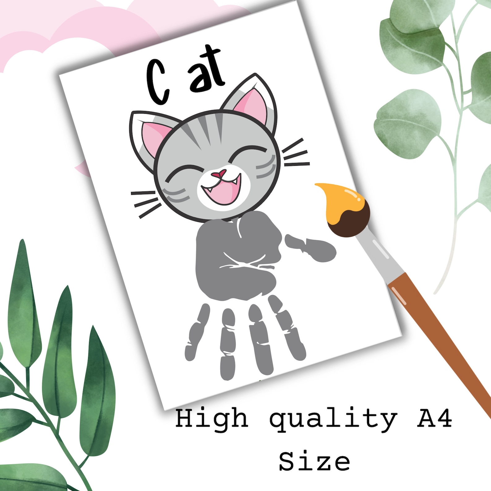 Alphabet Handprint Art Printable Craft, My Handprint Footprint Book ...