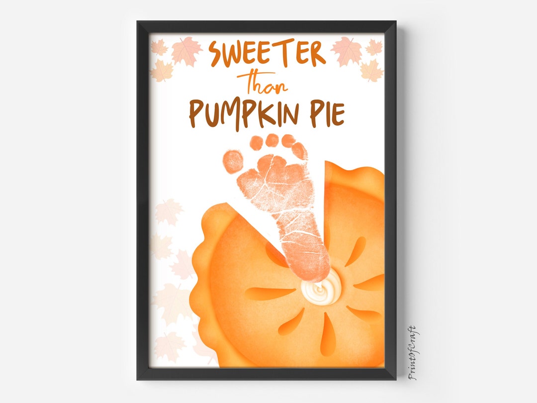 Pumpkin Footprint Art, Thanksgiving Craft Activities, Autumn Activity ...