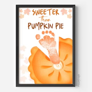Pumpkin Footprint Art, Thanksgiving Craft Activities, Autumn Activity ...